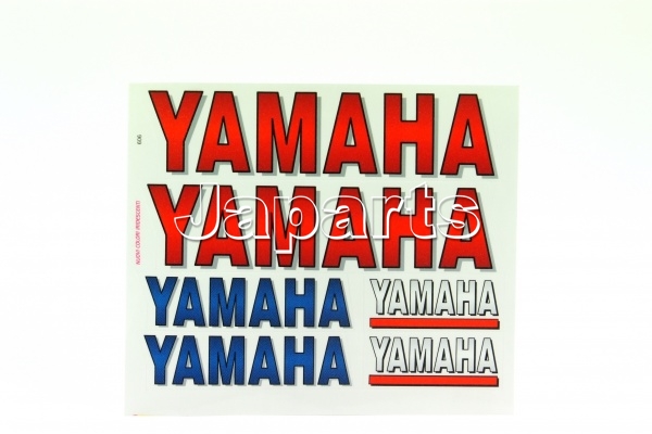 Accessoires > Stickers > Yamaha stickervel Rood/Wit/Blauw 19,5 x 24 cm ...